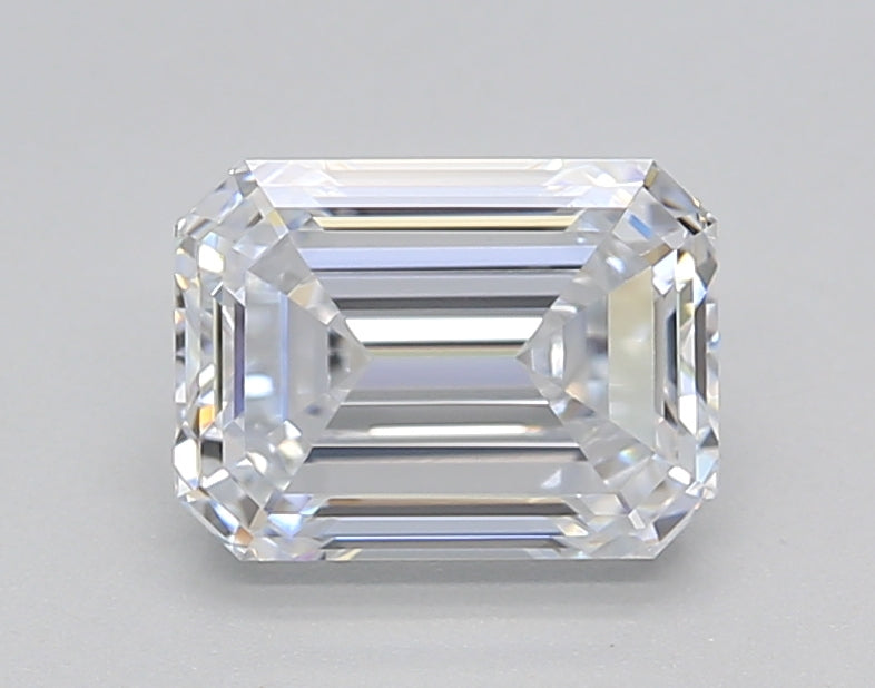 1.50 CT Lab-Grown Emerald Cut Diamond - IGI Certified, VVS2 Clarity, E ...