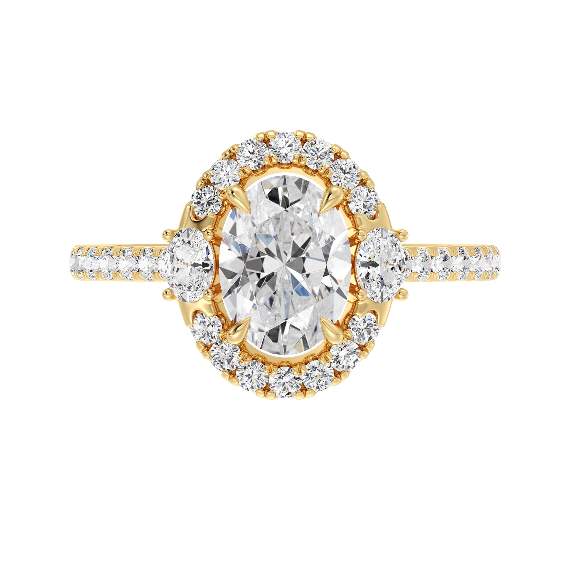 Halo Solitaire Ring - Variation